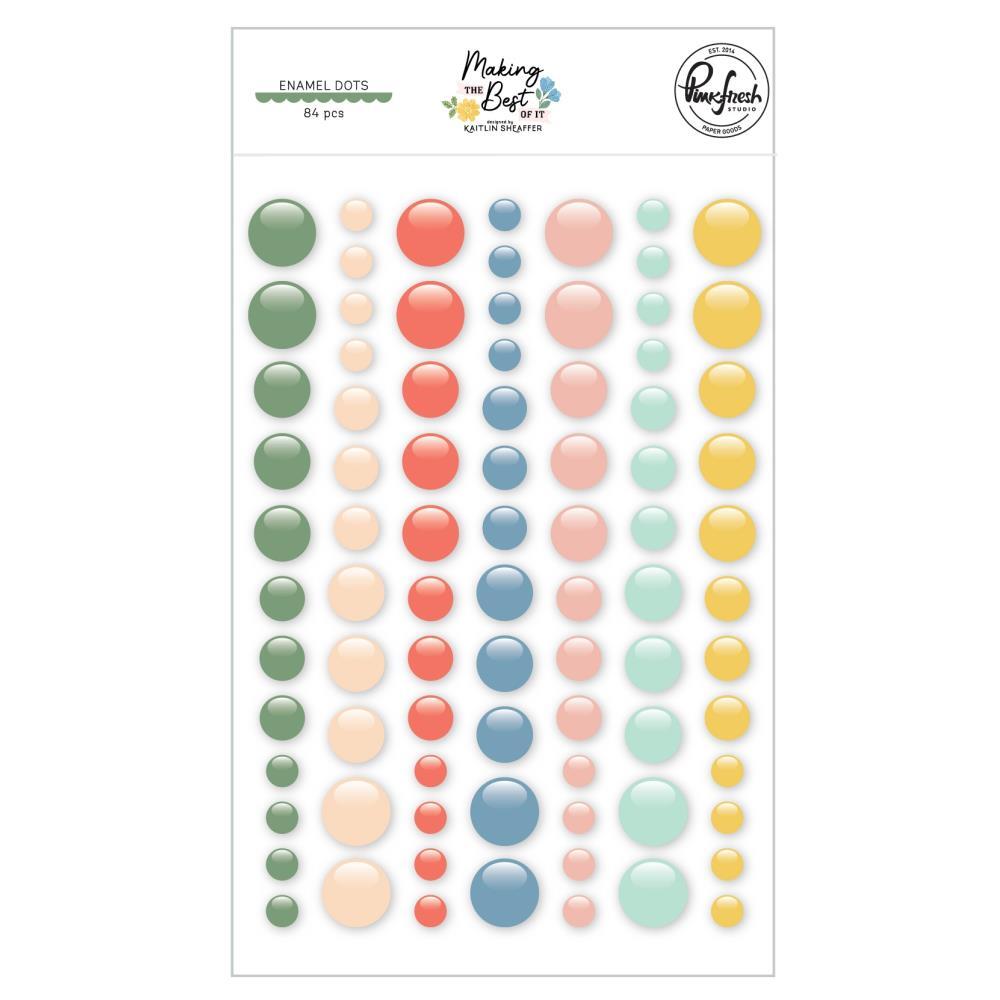 Pinkfresh Studio Enamel Dot Stickers 84/Pkg Making The Best Of It* | eBay