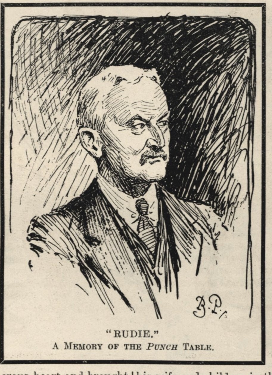 1929 British Punch Magazine Obituary RUDOLPH "RUDIE" CHAMBERS LEHMANN ...