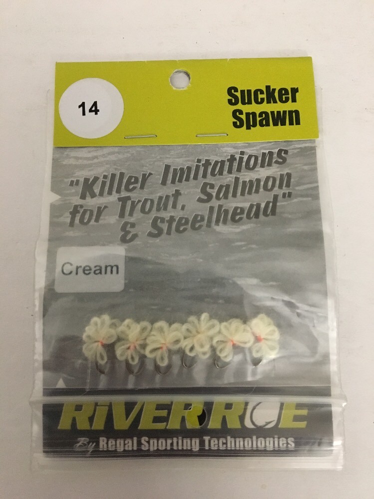River Roe Sucker Spawn Size #14 Cream-#07-0480-14-RR6-RARE VINTAGE-SHIP ...
