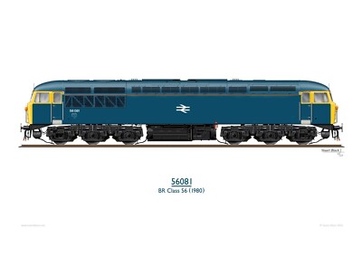 BR Class 56 56081 BR Blue (GBRf 2022) - Print | eBay UK