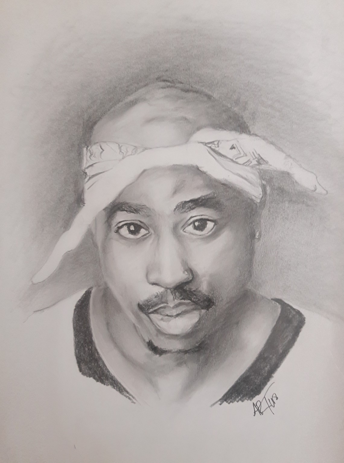 Original 8.5x11 Inch pencil drawing of rap icon 2pac done by ARTuro | eBay
