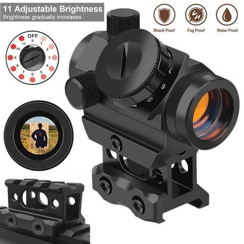 Tactical MOA Red Dot Gun Sight Rifle Scope Holographic Illuminated 1 ...