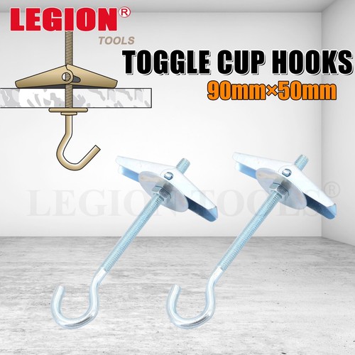 Ceiling Hook Springs Toggle Cup Hook Hanger Wall Fixing Hook M5 90mm | eBay