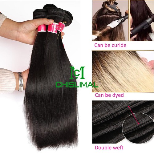 10 INCH - 42 INCH 10A Straight Wave Real Remy Human Hair Weft ...
