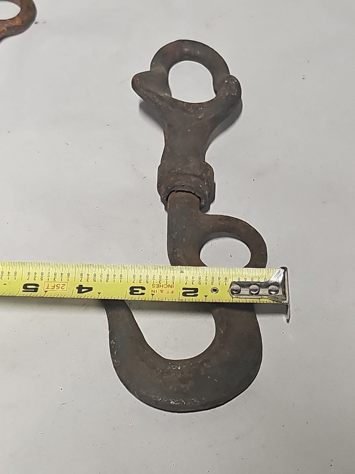 Vintage Antique 6 Large Barn Trolley Hook Swivel Hook Hay Mow Pulley ...