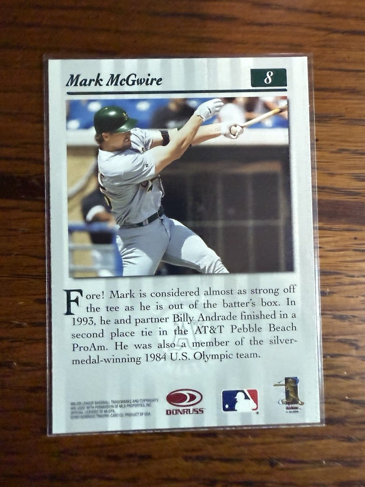 1997 Studio Mark McGwire #8 Oakland Athletics Baseball Card | eBay