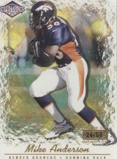 2001 Pacific Impressions - Mike Anderson #39 Premiere Date /50 for sale ...