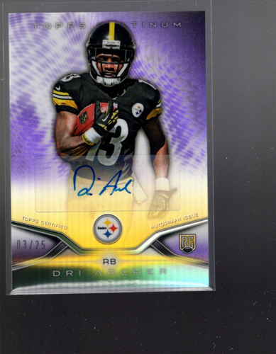 A4103- 2014 Topps Platinum Autographes Violet Réfracteurs #51 Dri ...