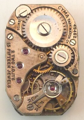 Vintage Cyma Tacy Watch Co. Mechanical Wristwatch Movement - Parts ...