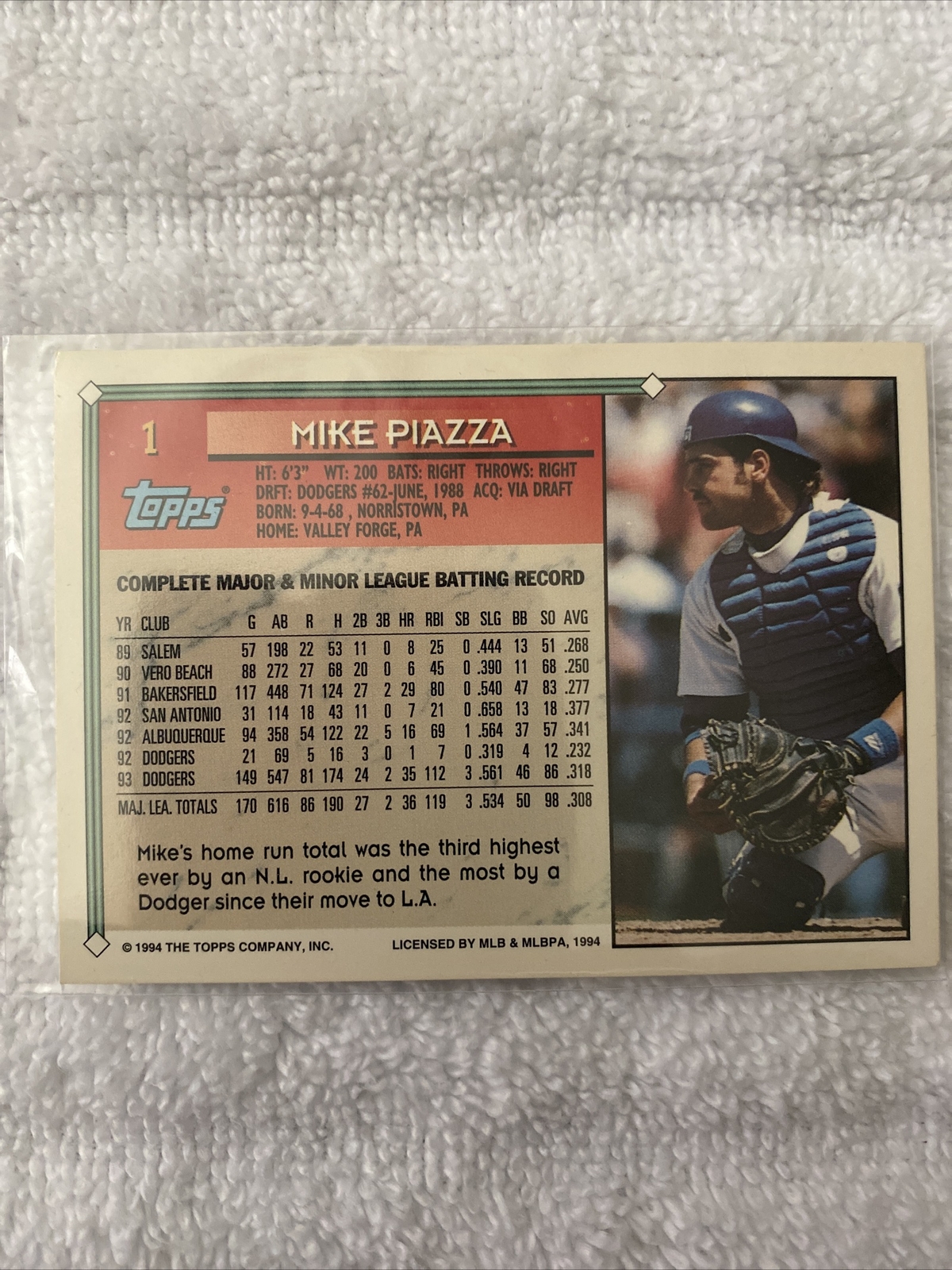 1994 Topps Gold Mike Piazza Rookie Cup | eBay