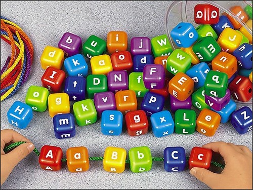 Chunky Alphabet Beads Teacher Resource Threading Letters Sequencing ...