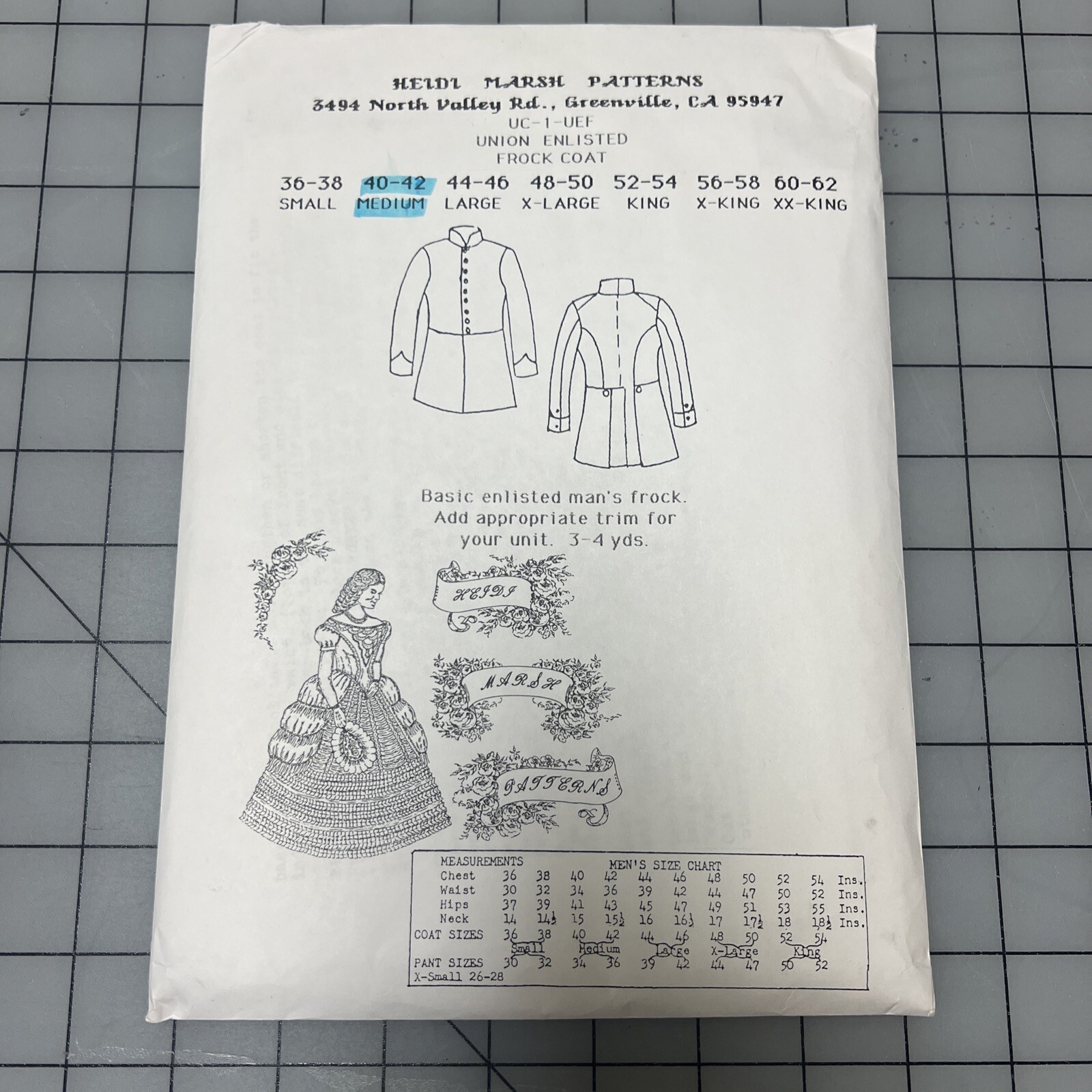 Civil War "Union Enlisted Frock Coat" Medium 40-42 - Heidi Marsh ...