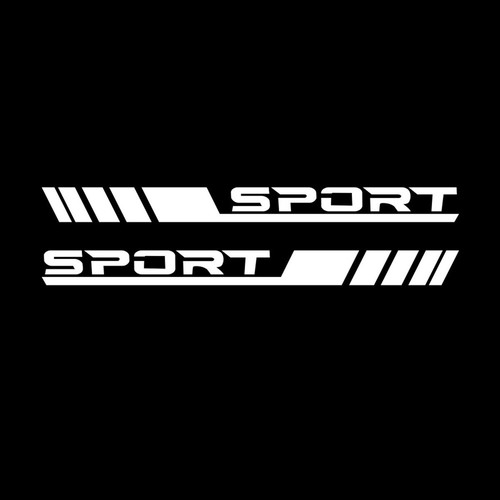 2Pcs Sport Style Car Side Door Stickers Vinyl Graphic Decal Self ...