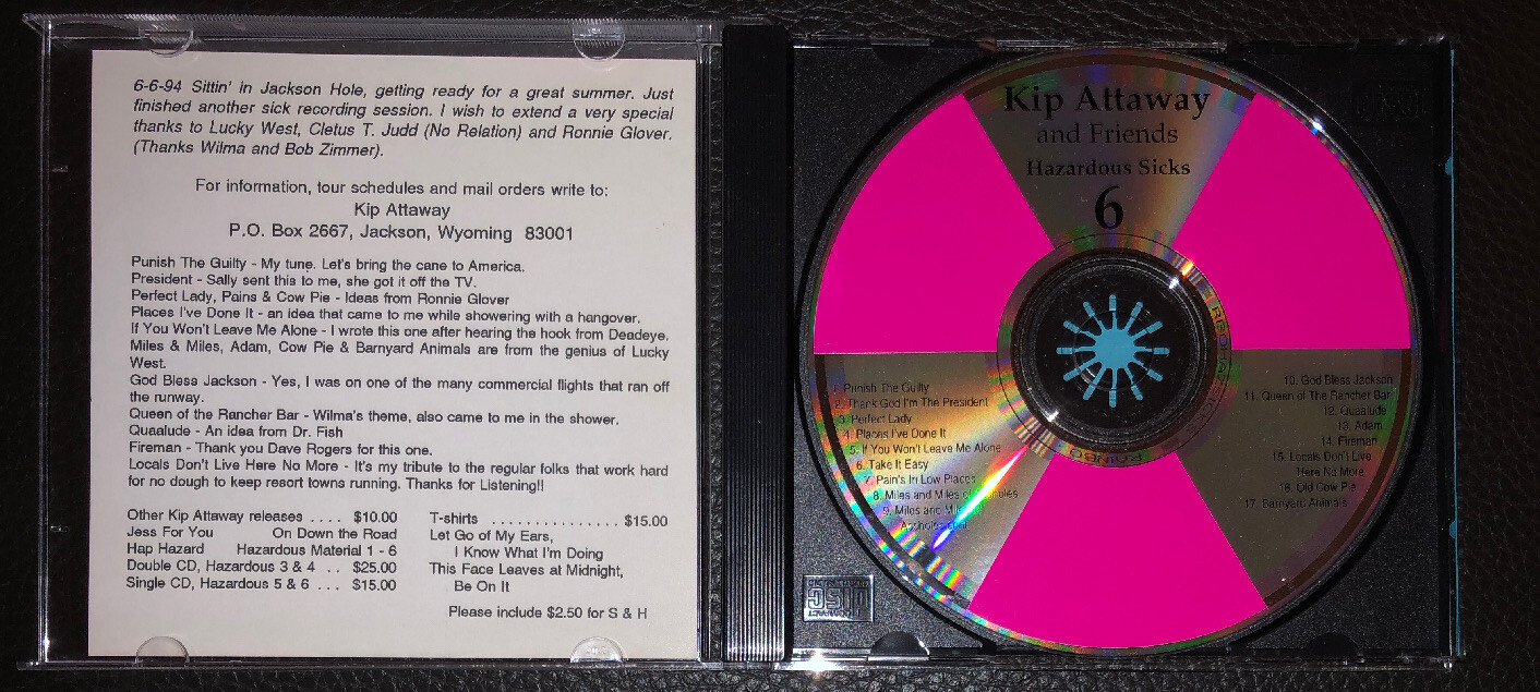 Kip Attaway And Friends - Hazardous Sicks 6 (CD) Rainbo Pressing VERY ...