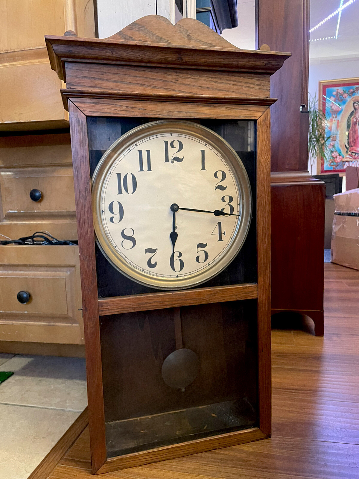 Antique Imperial Clock Co. Electric Regulator Wall Clock | eBay