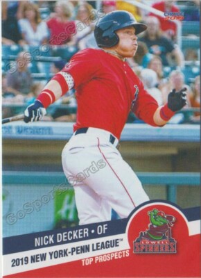 2019 New York Penn League Top Prospects NYPL Nick Decker RC Rookie Red ...
