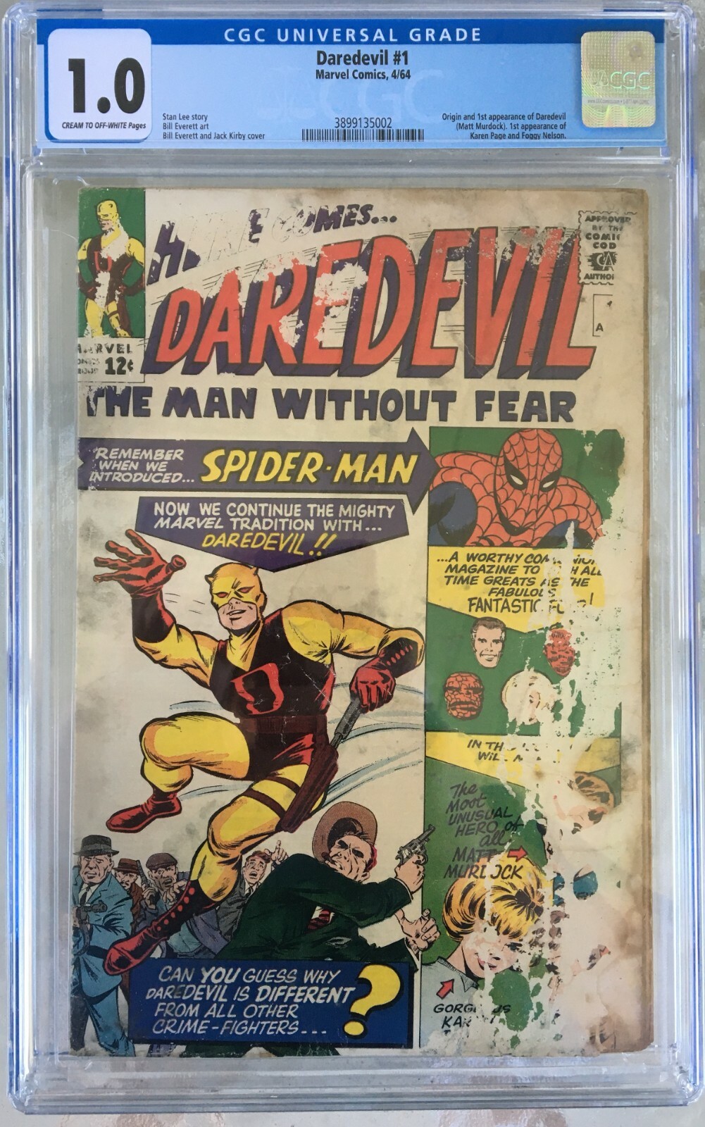 Daredevil #1 (1964) CGC 1.0; 1st appearance and origin of Daredevil ...
