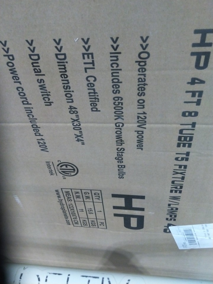 Hydro Planet T5 Grow Light 4ft 8 Bulbs Fixture | eBay