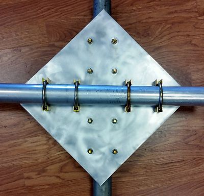 1/4 x 12 x 12 Aluminum Antenna Plate Mast 2" to 2" Yagi Boom | eBay