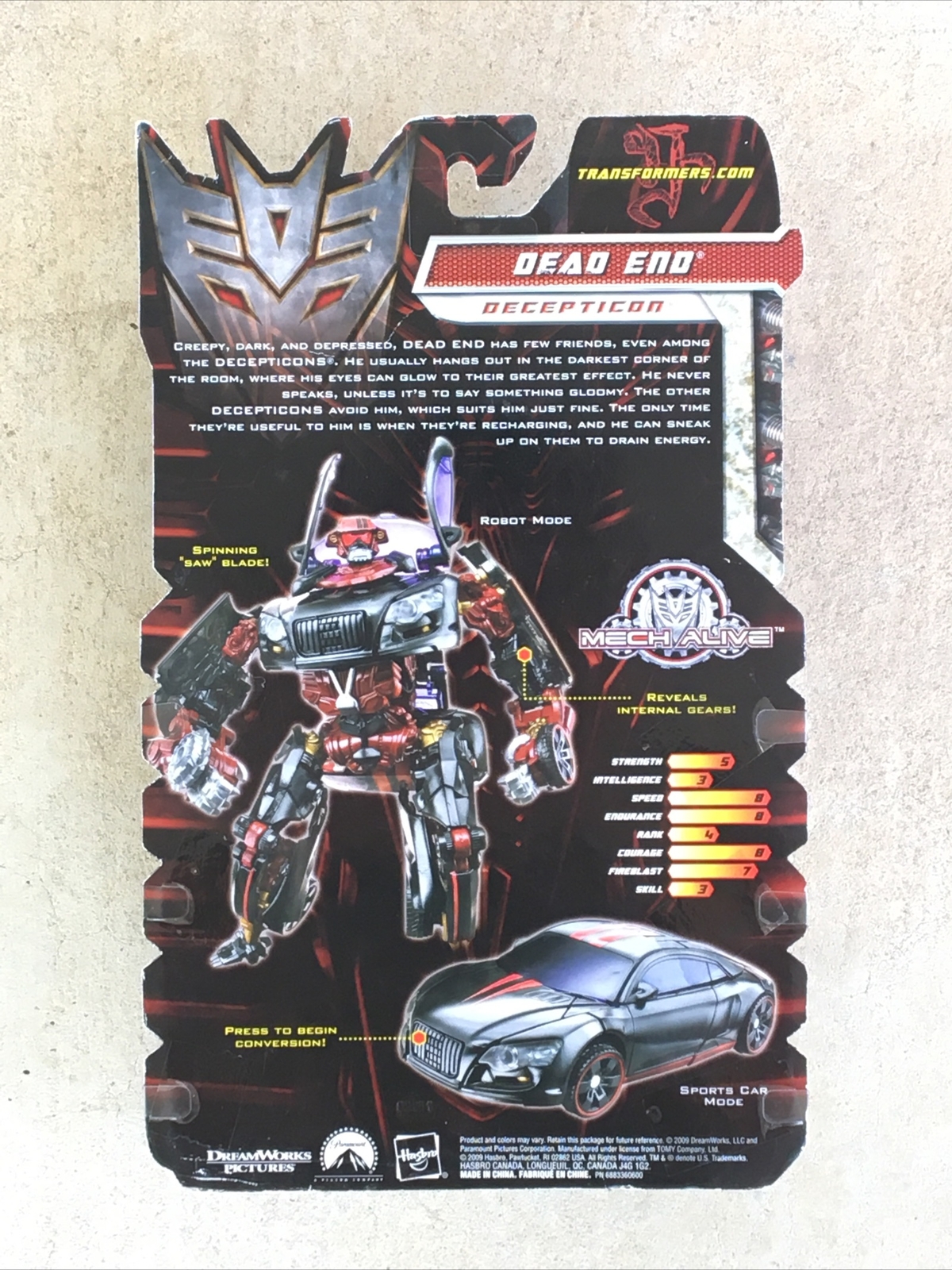 Hasbro Transformers: Revenge of the Fallen Deluxe Class - Dead End ...