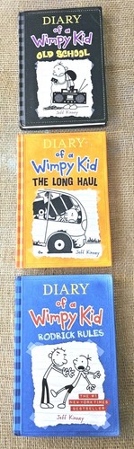 New 3 Diary Of A Wimpy Kid HB Books Old School, Long Haul, Rodrick ...