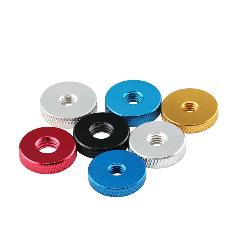 Aluminum Alloy Flat Thin Knurled Thumb Nut Handle Knob Nuts M3 M4 M5 M6 ...