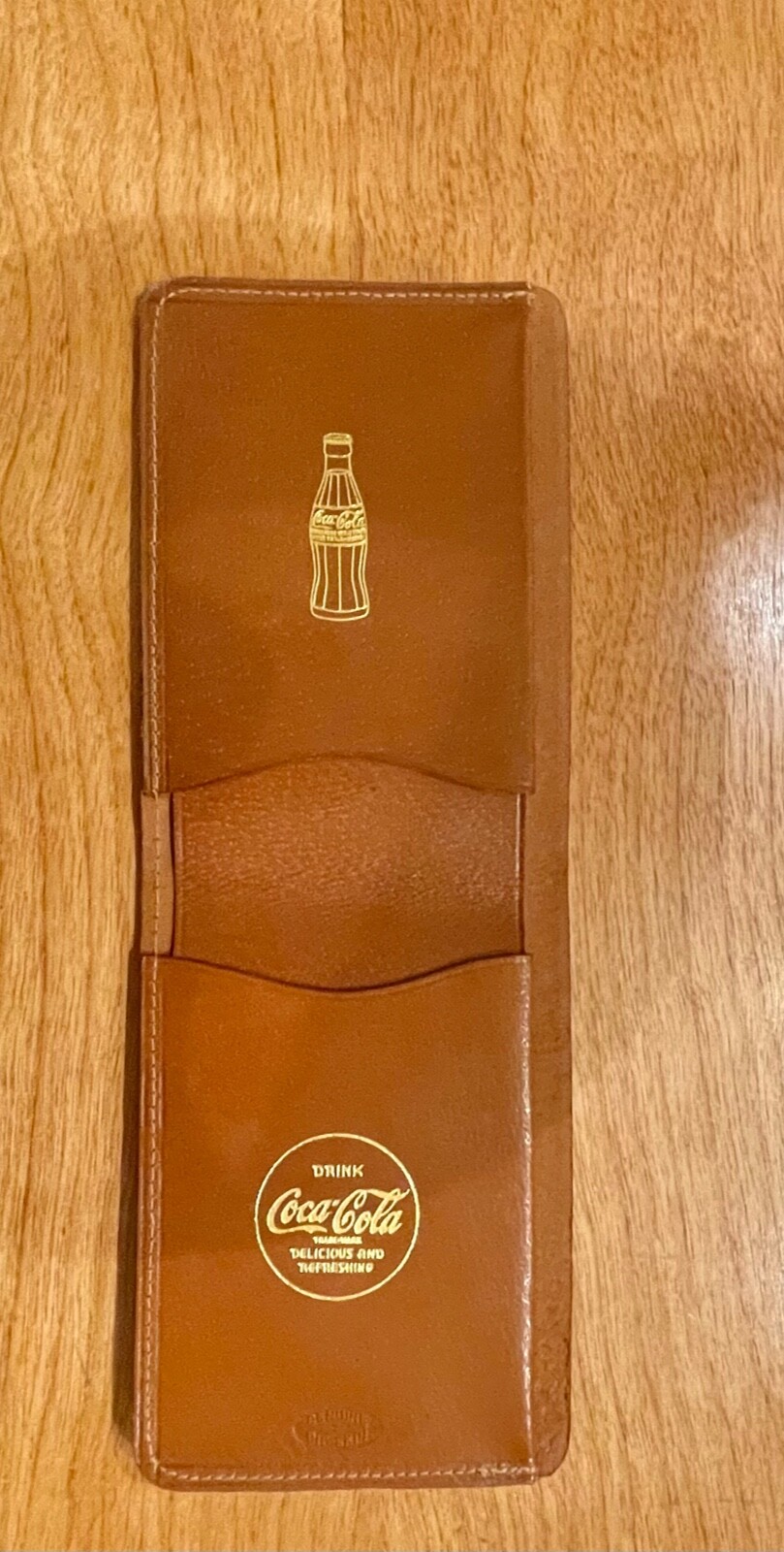 Genuine Pigskin Wallet with Gold embossed Lettering Coca-Cola Mint ...