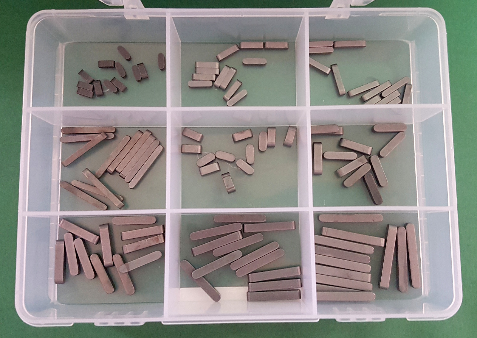 Passfeder Sortiment DIN 6885 C45K A3 - A4 Stahl blank 108-tlg Form A ...