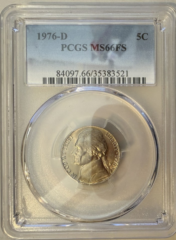 1976 D Jefferson Nickel PCGS MS66FS | eBay