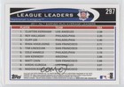 2012 Topps League Leaders Clayton Kershaw Roy Halladay Cliff Lee #297 ...
