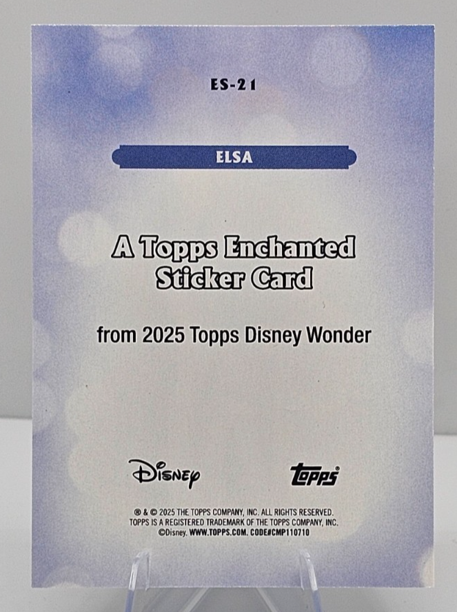 Elsa 2025 Topps Disney Wonder Enchanted Insert Sticker Card - #ES-21 ...