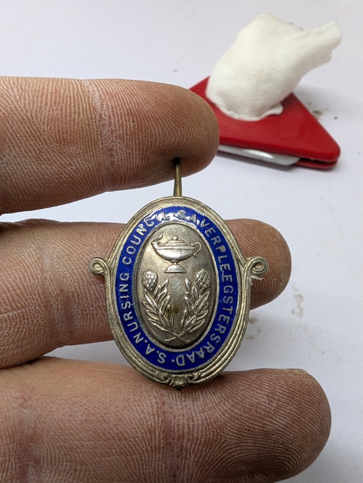 Good Example Sterling Silver South Africa SA Nursing Council Enamel ...