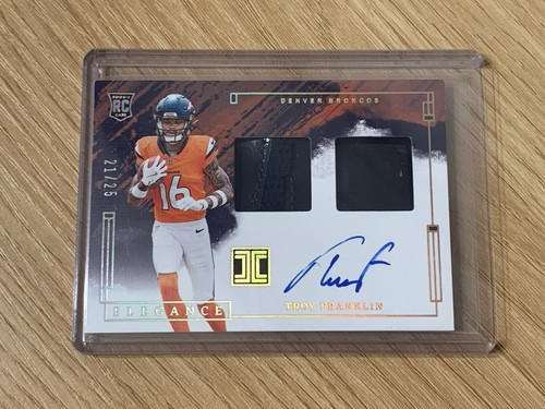2024 Panini Impeccable Troy Franklin "ELEGANCE" Rookie Patch Auto #/25 ...