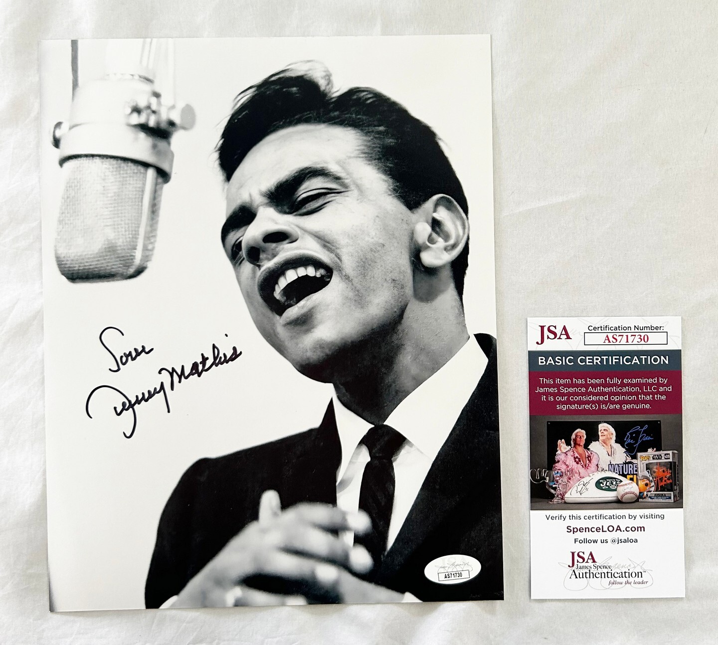 Johnny Mathis Signed 8x10 Photo JSA COA | eBay