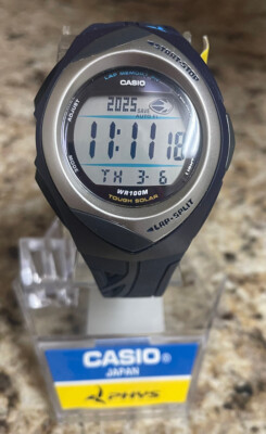 CASIO PHYS STR 201 2535 SOLAR DIGITAL MULTI-FUNCTION LAP WATCH NEW OLD ...