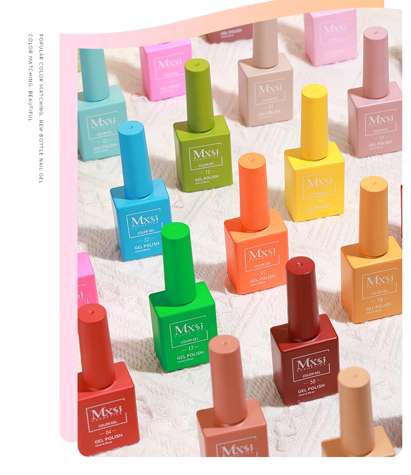 60 Colors Gel Nail Polish Set 15ml Glitter Soak Off UV Varnish Art Nail ...