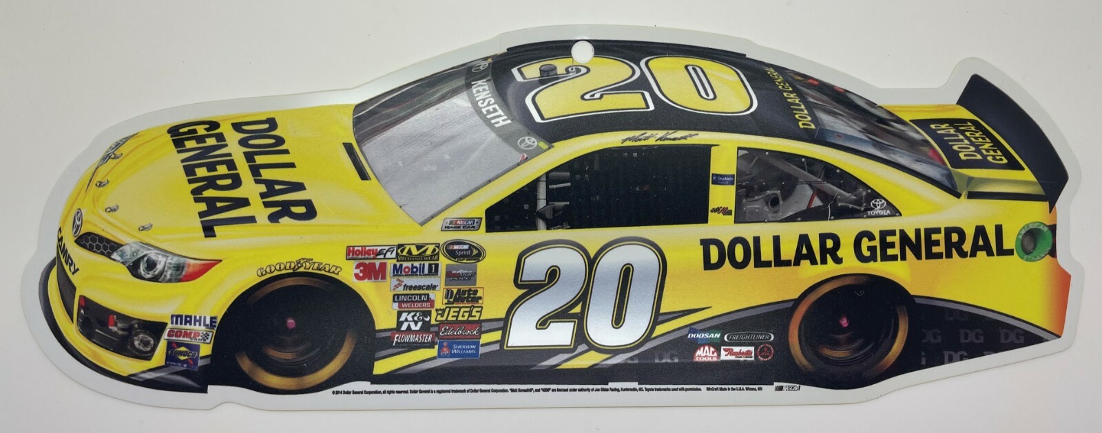 Matt Kenseth #20 Car Shaped Sign 14" X 6" | eBay