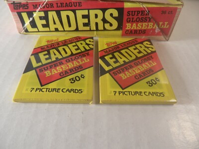 Q-2 1987 Topps baseball mini Leaders wax pack lot X2 packs 7 cards per ...
