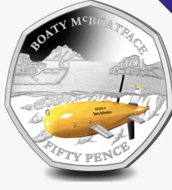 50P COIN 2018 BRITISH ANTARCTIC TERRITORY Boaty McBoatFace. Pobjoy NOW ...