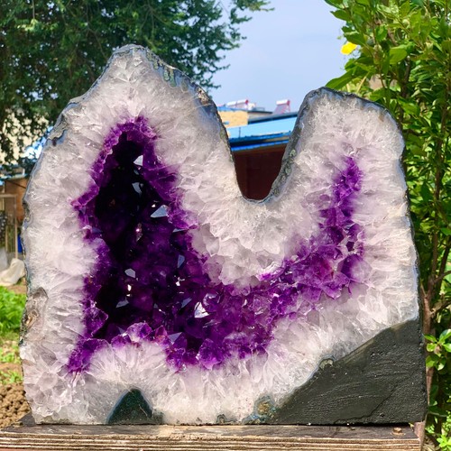 64.72LB Natural amethyst geode cave quartz cluster crystal specimen ...