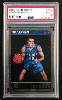 AARON GORDON Rookie RC 2014 Panini Hoops Gold #264 PSA 9 | eBay