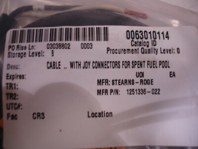 Stearns-Roger 1251336-022 Cable With Joy Connectors | eBay