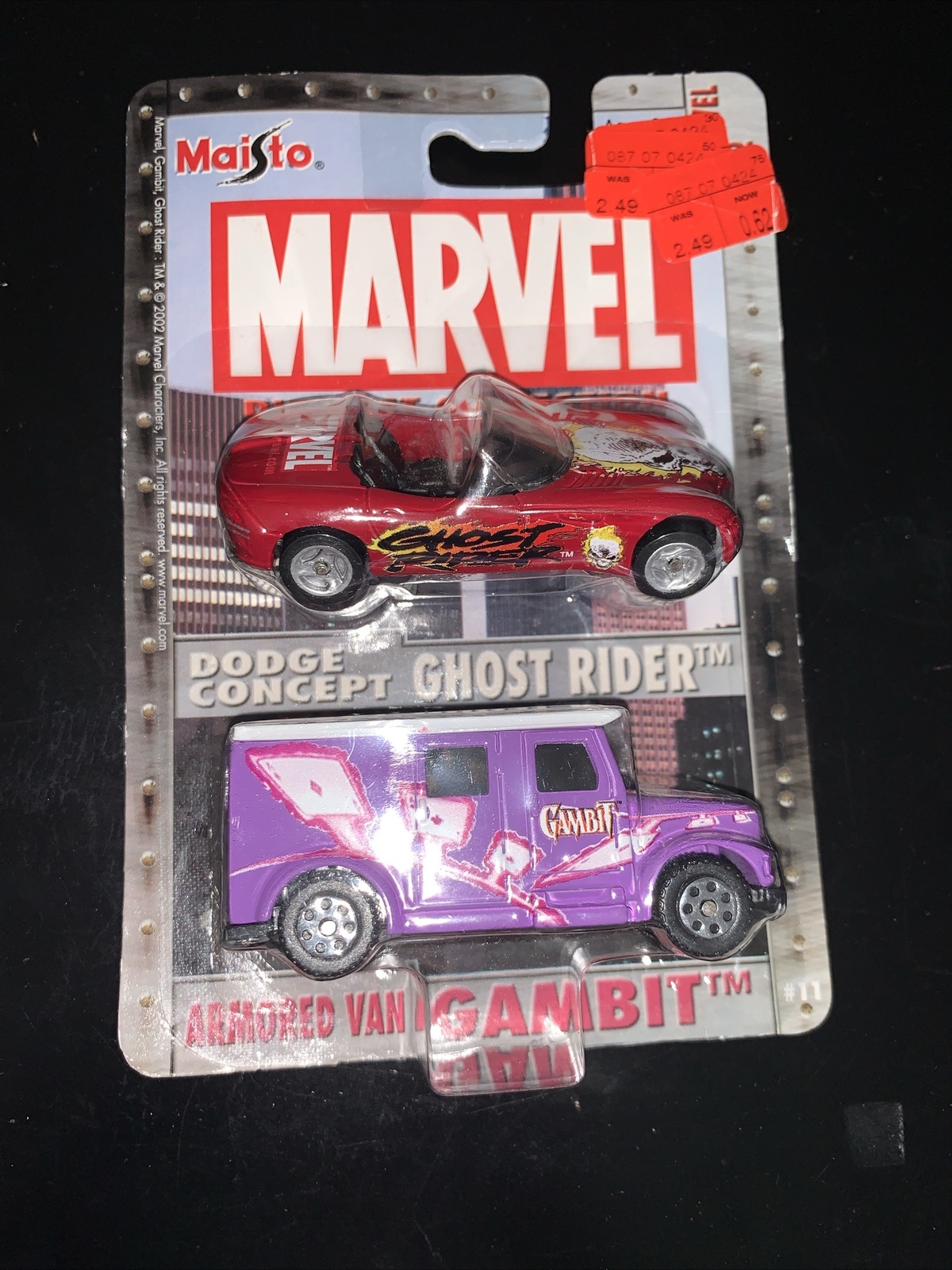 Ghost Rider Gambit 2 Pack DIE CAST CAR MAISTO ULTIMATE MARVEL MOC | eBay