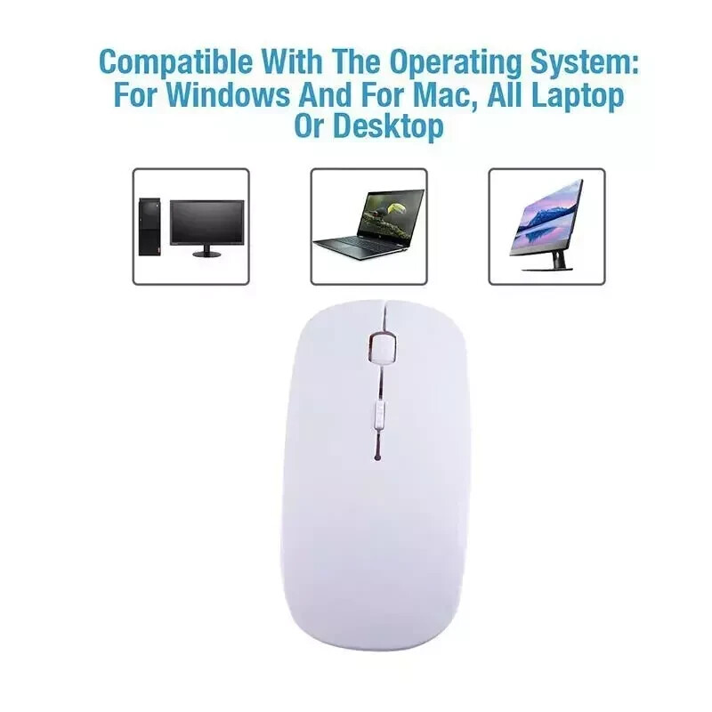 2.4GHz Wireless Cordless Mouse Slim Mice Optical Scroll PC Laptop ...
