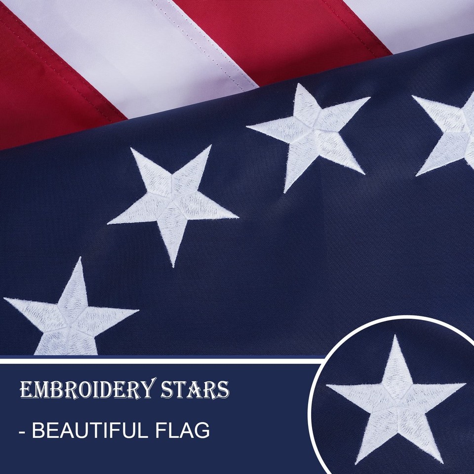 Betsy Ross Flag 3x5 ft Outdoor Embroidered 13 Star American Flags Heavy ...