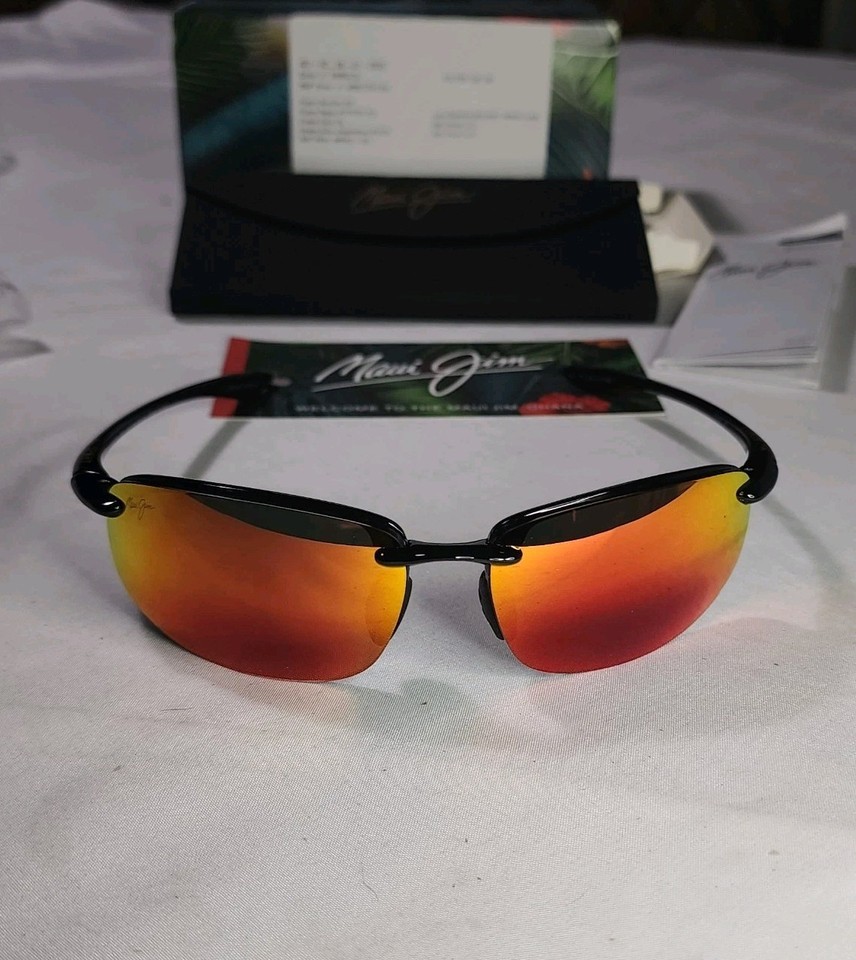 MAUI JIM Hookipa 407 Brilliant Hawaii LAVA Lens + Black Frame Sunglasses NEW! | eBay