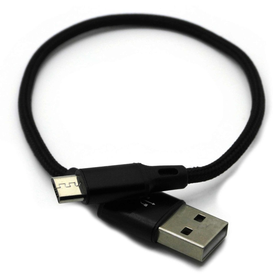 Short Micro USB Cable Cord USB to Micro Fast Charging Data Sync Charger ...
