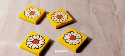 LEGO Daisy Flower Lot of 4 SCUFFED DIRTY SCRATCHED these are well ...