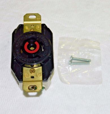 Hubbell Self Grounding Receptacle 277/480 VAC 20A L22-20R NEMA #HBL2520 ...