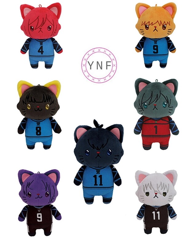 Movic Blue Lock with Cat Blindfold Action Figures Keychain Genuine ...